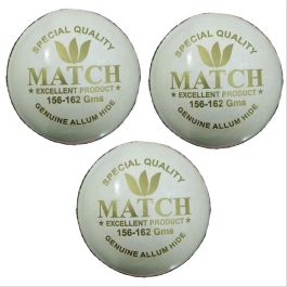 Aj Match White Cricket Ball Set of 3 Ball,- Buy Aj Match White Cricket ...
