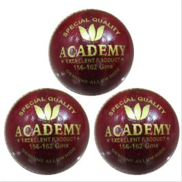 AJ Academy Red Cricket Ball Set of 3,- Buy AJ Academy Red Cricket Ball ...