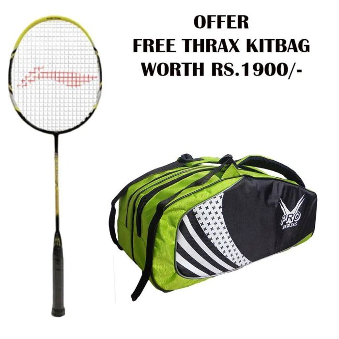 Offer Li Ning G Tek 88 Muscle Badminton Racket and Thrax kitbag,- Buy ...