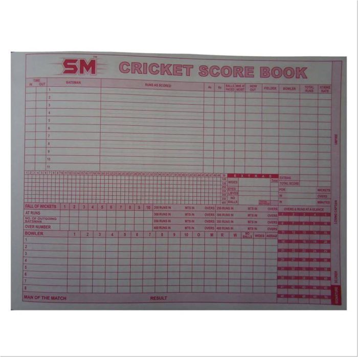 Cricket Scorebook