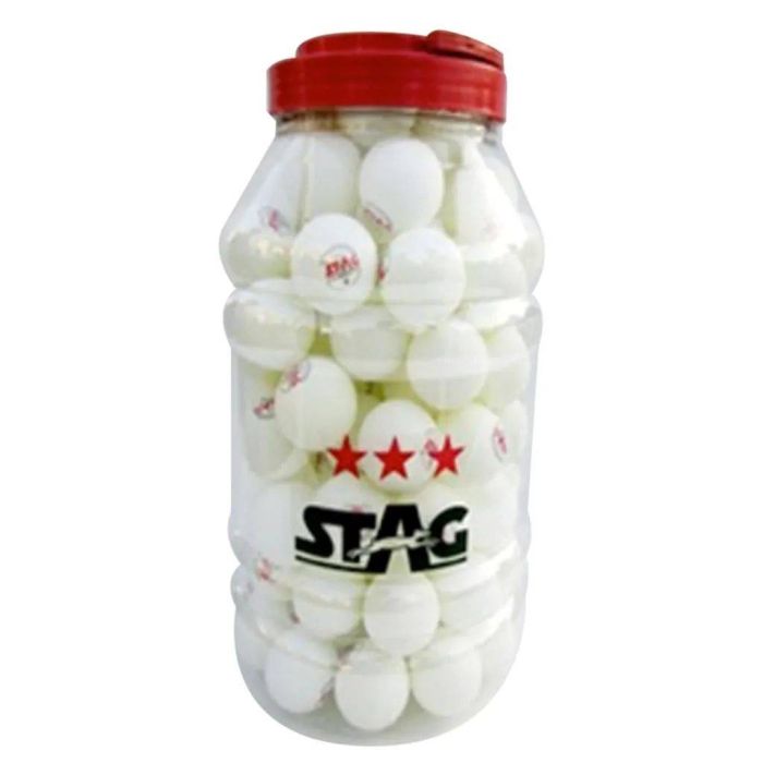 Stag Three Star Premium Table Tennis Ball White Set of 96 Balls,- Buy ...