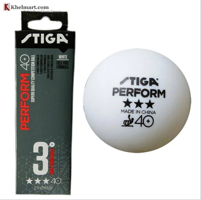 Set of 12 Stiga Perform 40 Plus Table Tennis Ball White,- Buy Set of 12 ...