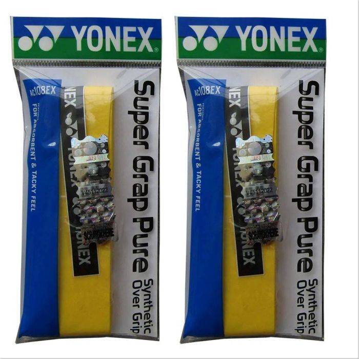 Set of 2 Yonex AC108EX Super Grap Pure Badminton Grip,- Buy Set of 2 ...