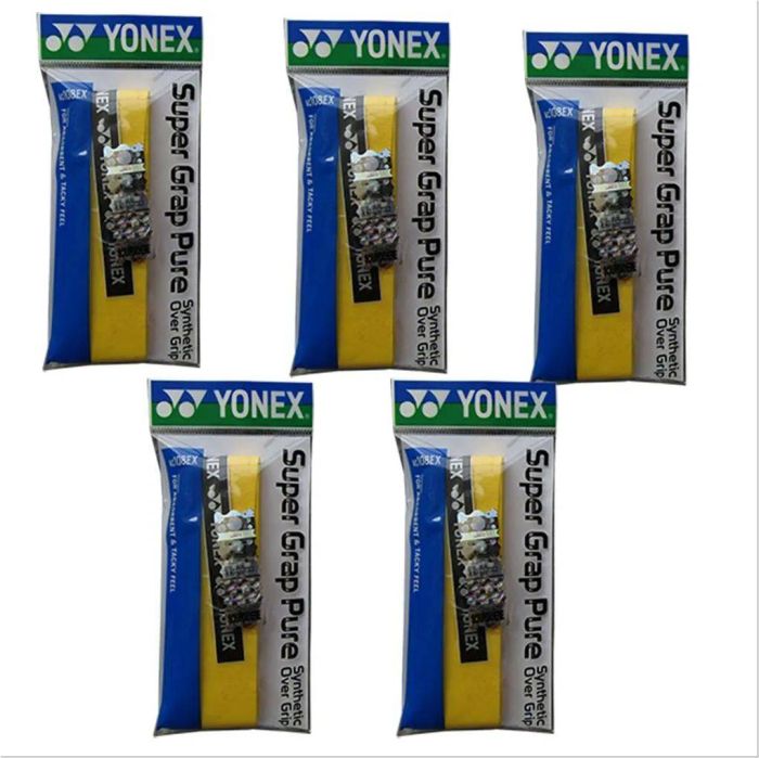 Set of 5 Yonex AC108EX Super Grap Pure Badminton Grip,- Buy Set of 5 ...