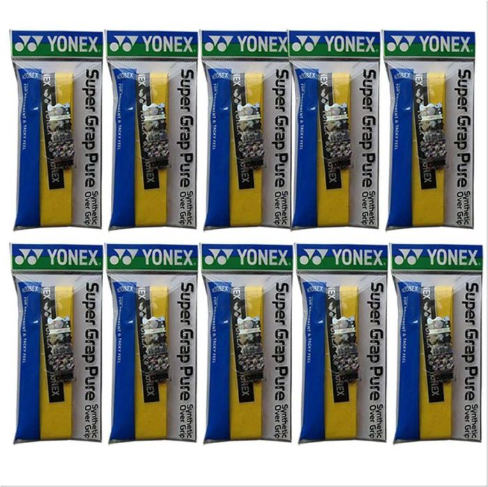 Set of 10 Yonex AC108EX Super Grap Pure Badminton Grip,- Buy Set of 10 ...