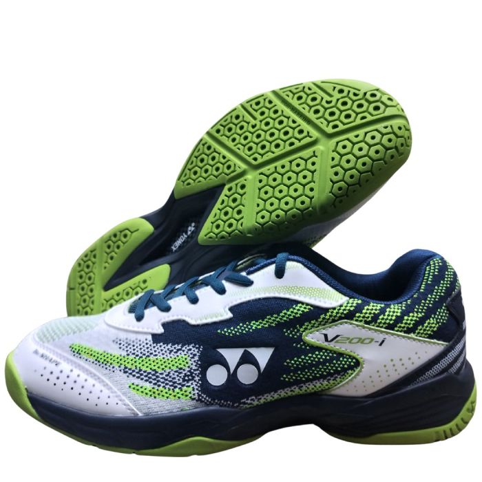 Buy Yonex V200 I Badminton Shoes White Deep Ocean at Khelmart
