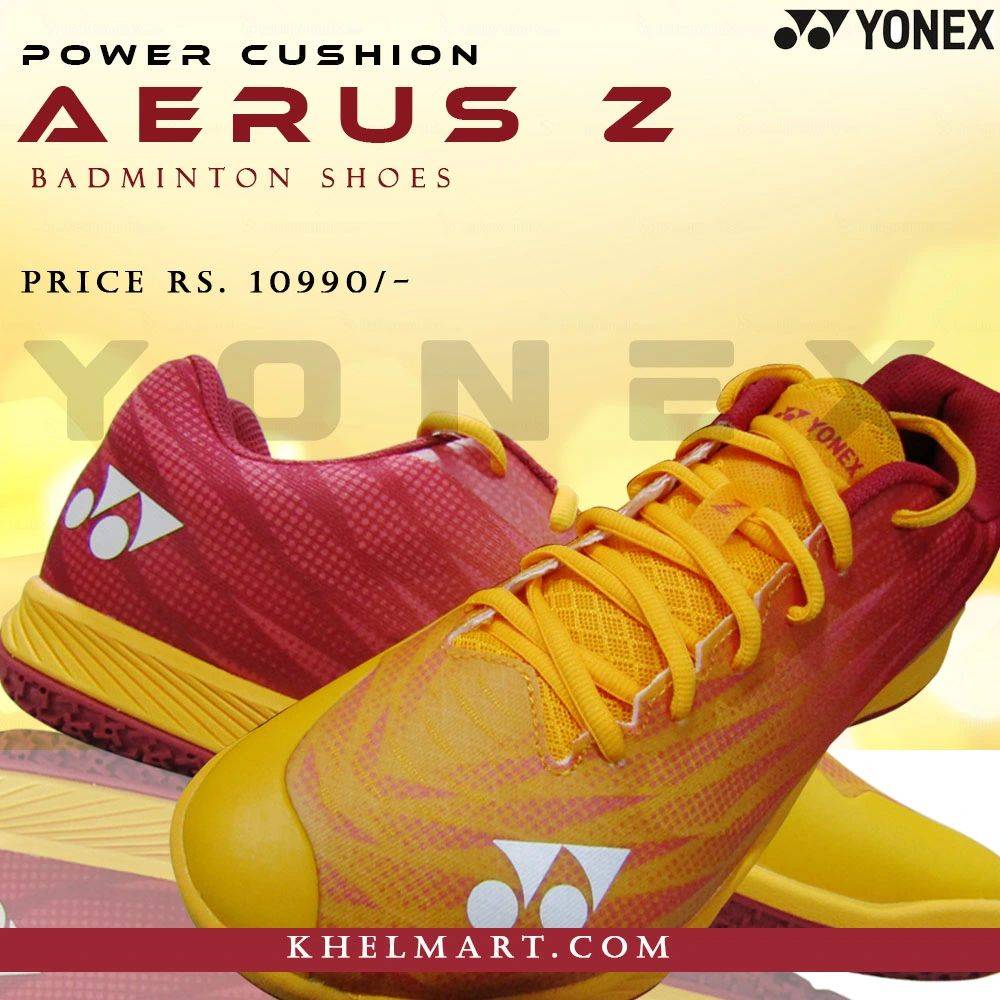 Yonex Power Cushion Aerus Z Men Badminton Shoes Orange and Red,- Buy ...