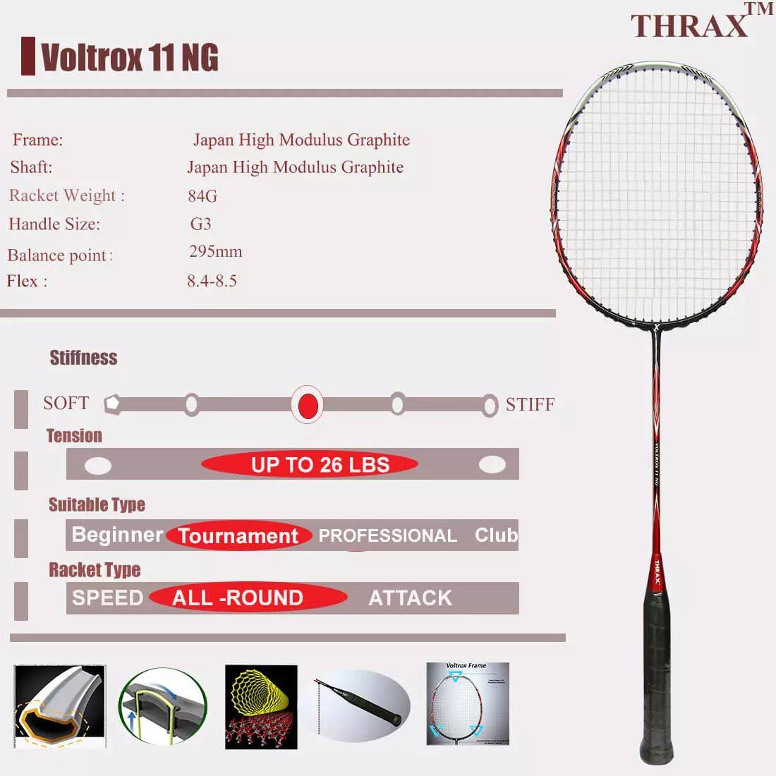 Thrax Voltrox 11 NG Badminton Racket,- Buy Thrax Voltrox 11 NG ...
